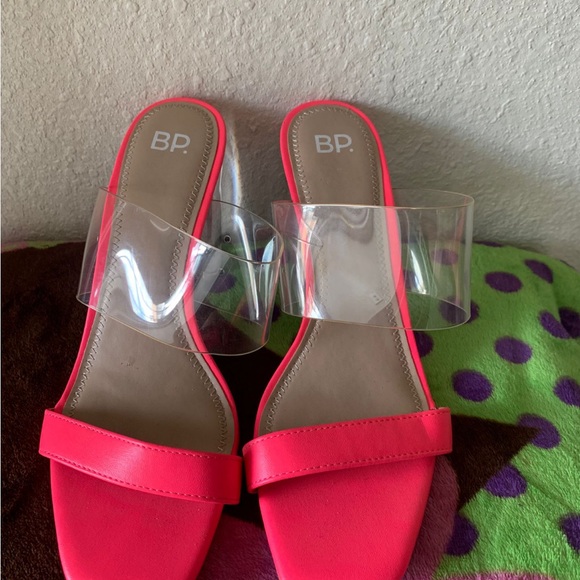 bp | Shoes | Bp Pink Sandals With Clear Straps | Poshmark